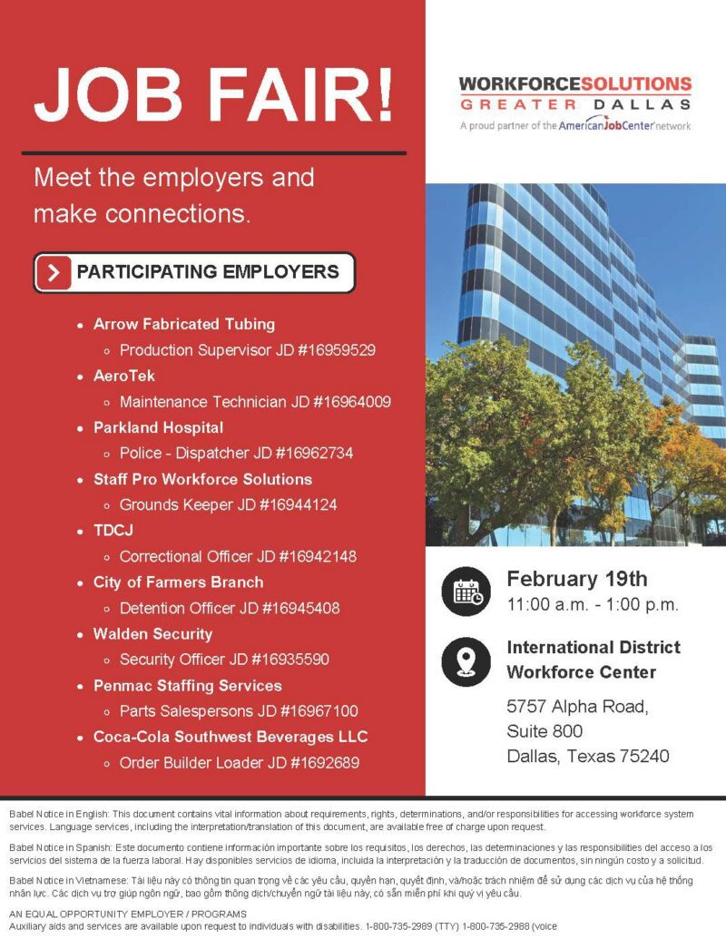 Events for February 2026 › Job Fairs › – Workforce Solutions Greater Dallas