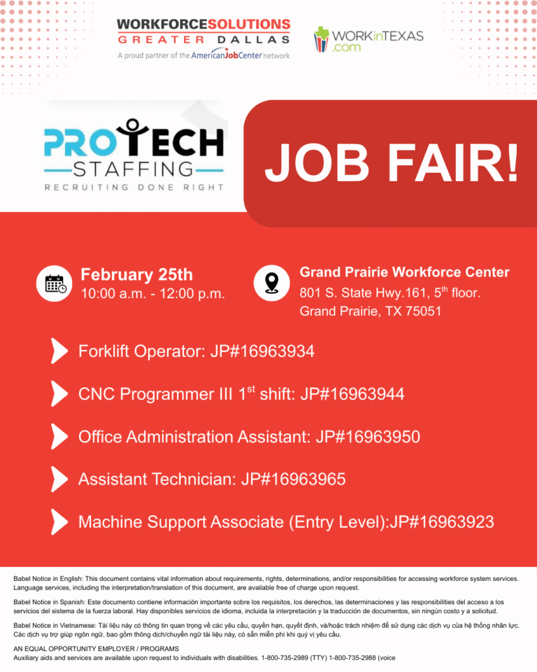 Events for February 2026 › Job Fairs › – Workforce Solutions Greater Dallas