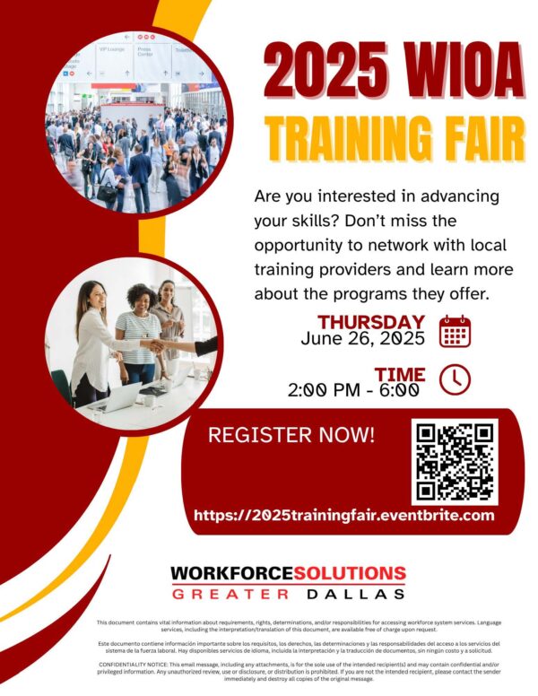WIOA Training Fair - Workforce Solutions Greater Dallas