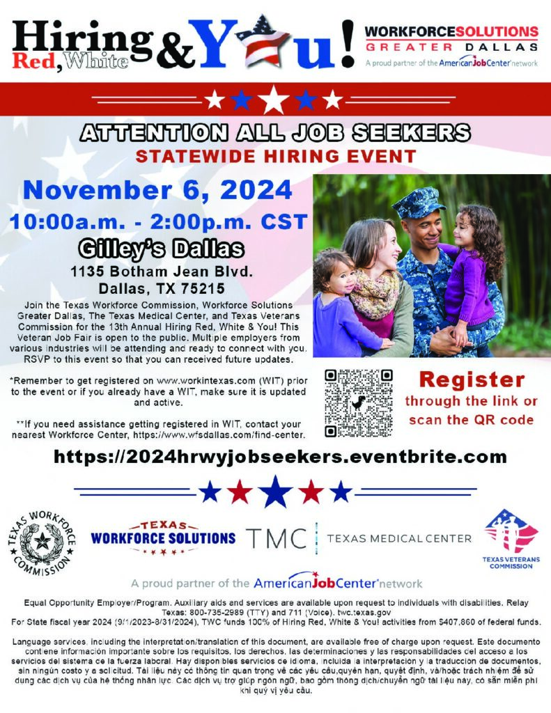 Dallas County Judge Clay Lewis Jenkins - You're Hired Job Fair - Workforce Solutions Greater Dallas