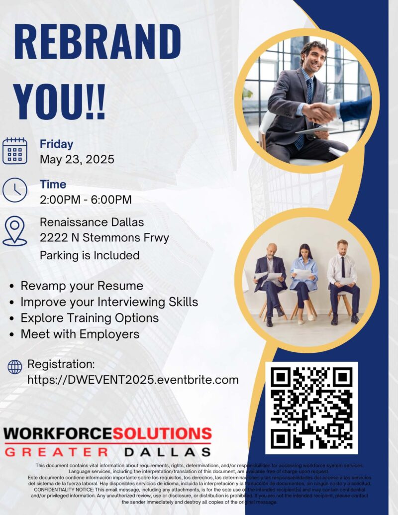 Dislocated Worker Hiring Event - Workforce Solutions Greater Dallas
