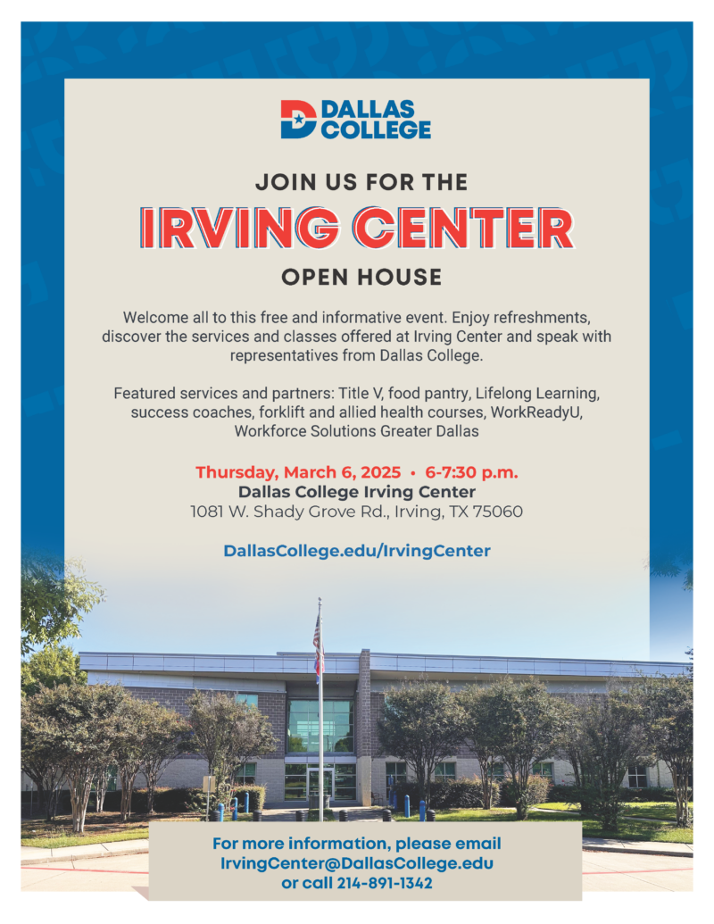 Dallas College Irving Center Open House - Workforce Solutions Greater ...
