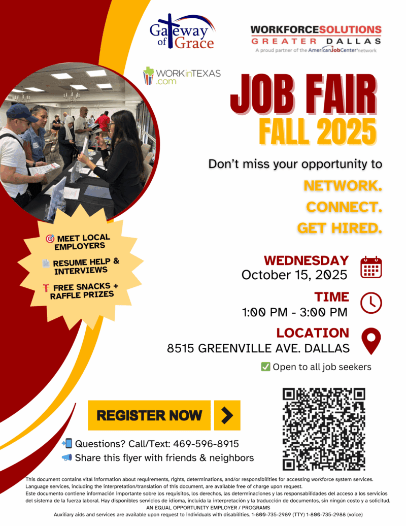 Gateway of Grace Job Fair - Workforce Solutions Greater Dallas