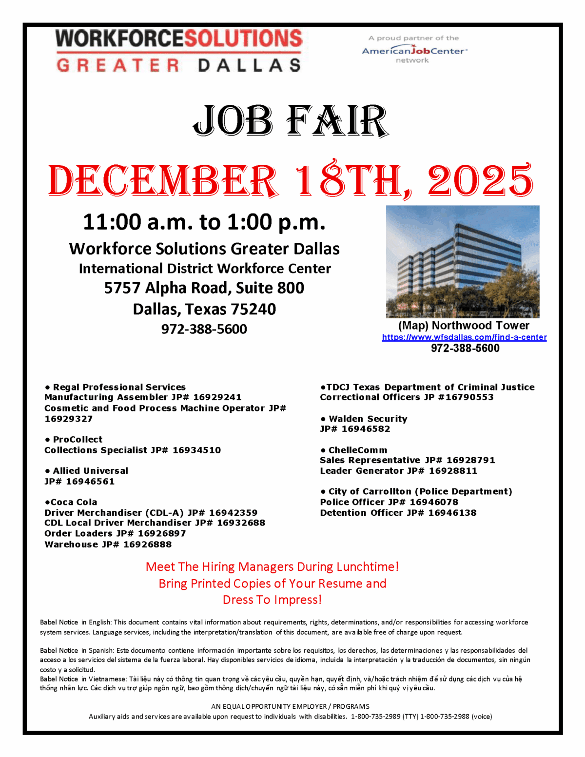 Events for December 2025 › Job Fairs › – Workforce Solutions Greater Dallas