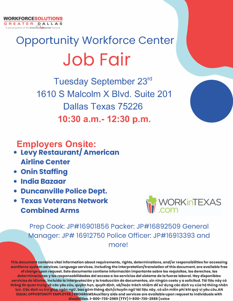 2025 North Texas Job Fair - Workforce Solutions Greater Dallas